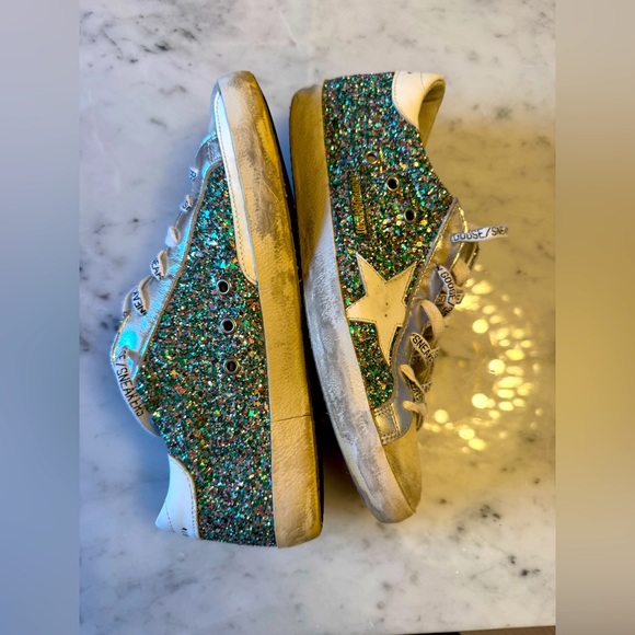 Golden Goose | Shoes | Golden Goose Superstar Sneakers With Green ...